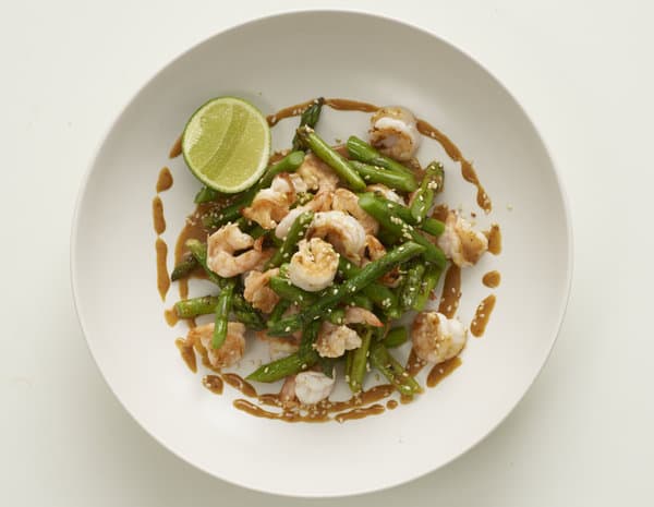 Pan Fried Wasabi King Prawns with Asparagus | Europe